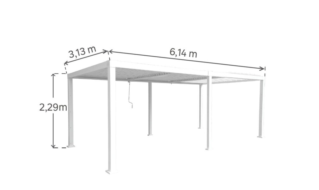 Pergola aluminium Bioclimatique Clima - Naterial Guadeloupe