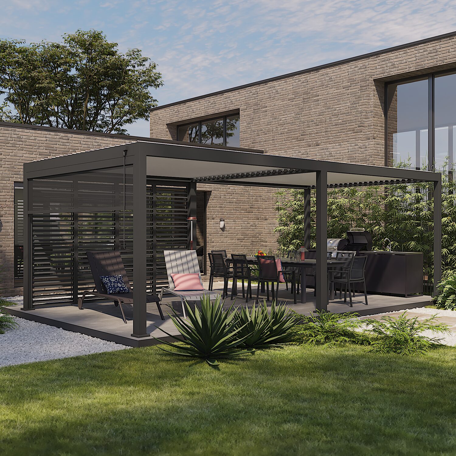 Extensão para pérgola bioclimática manual em alumínio Clima Astra ...