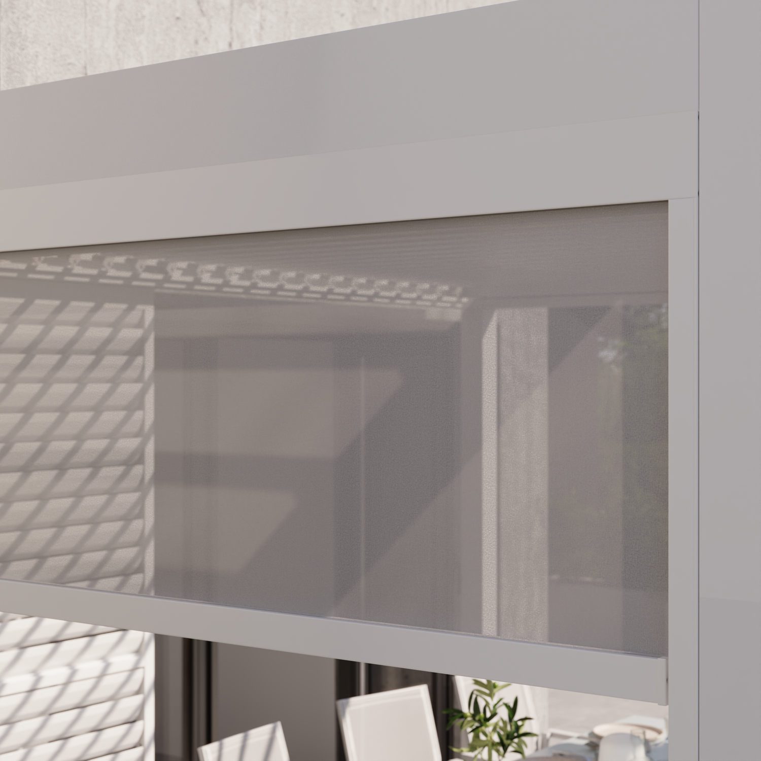 Painel lateral para pérgola bioclimática em alumínio Clima Astra ...