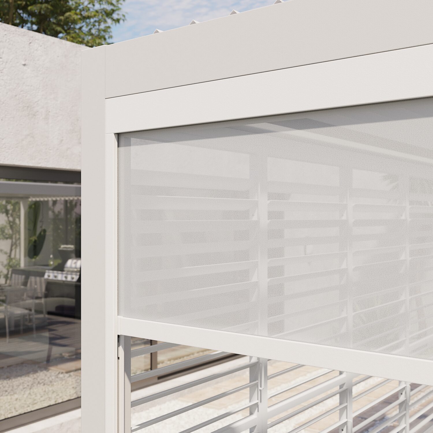 Painel lateral para pérgola bioclimática em alumínio Clima Astra ...
