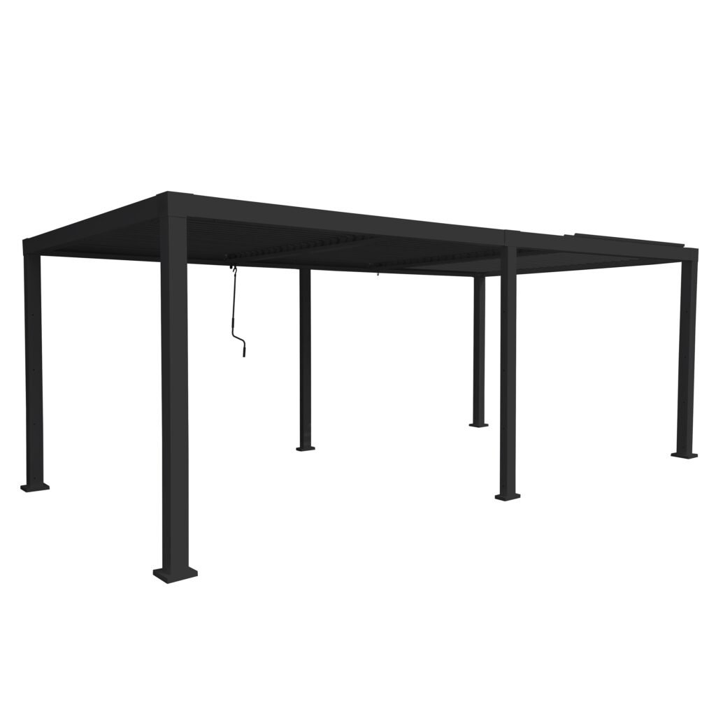 Pérgola Clima Origin 313x614 Gris Oscuro - Naterial Uruguay