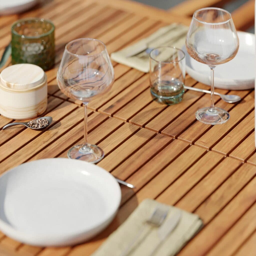 Mesa comedor extensible 6/8 puestos Solaris II - Naterial Uruguay