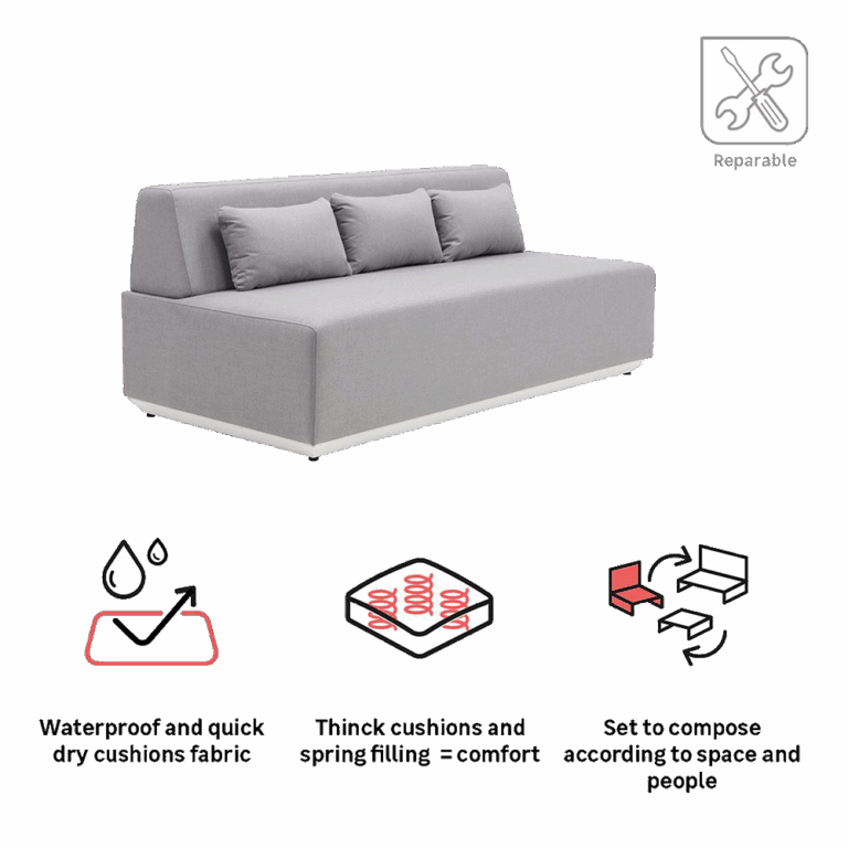 Sofa aluminium Neptune - Naterial